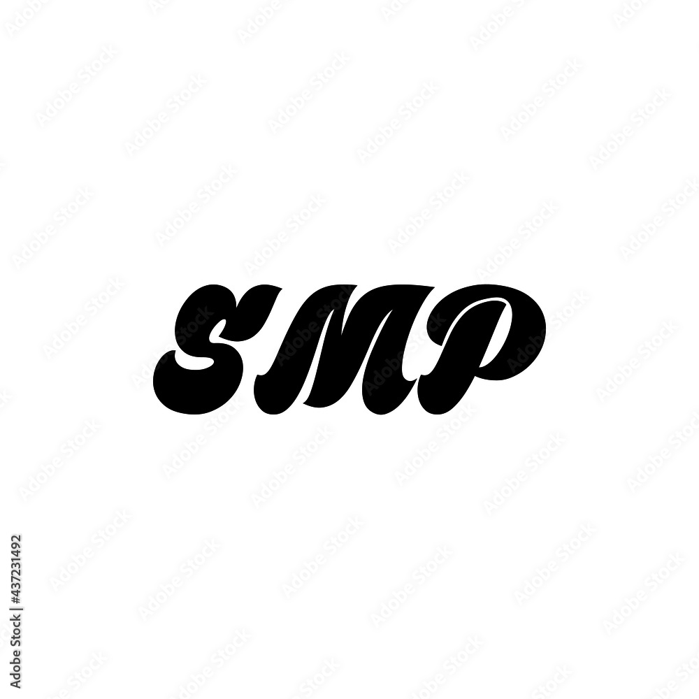 smp letter logo design with white background in illustrator, vector ...