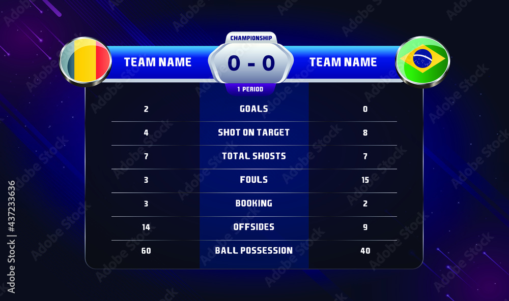 Sports Soccer Soccer football stadium spotlight broadcast and VS team ...