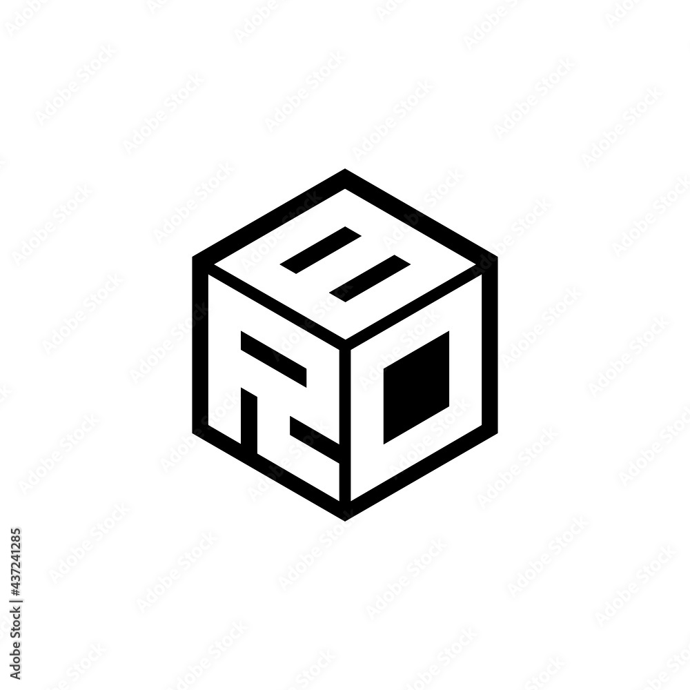 RDB letter logo design with white background in illustrator, vector ...