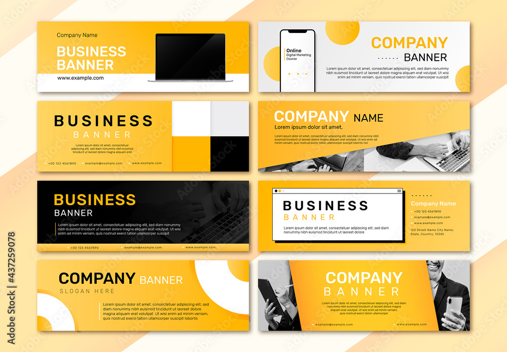 Company Banner Editable Layout Stock Template | Adobe Stock