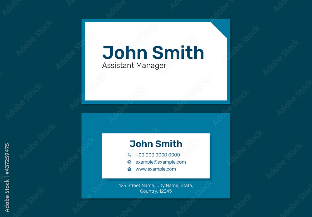 Modern Name Card Layout Stock Template | Adobe Stock