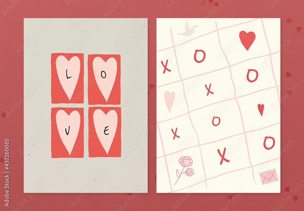 Editable Love Layout Poster Set Stock Template | Adobe Stock