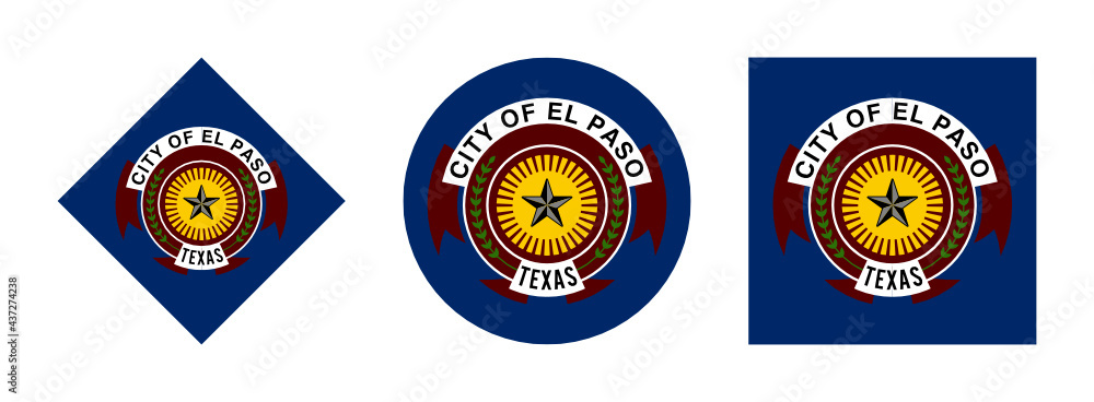 el paso flag icon set. vector illustration isolated on white background ...