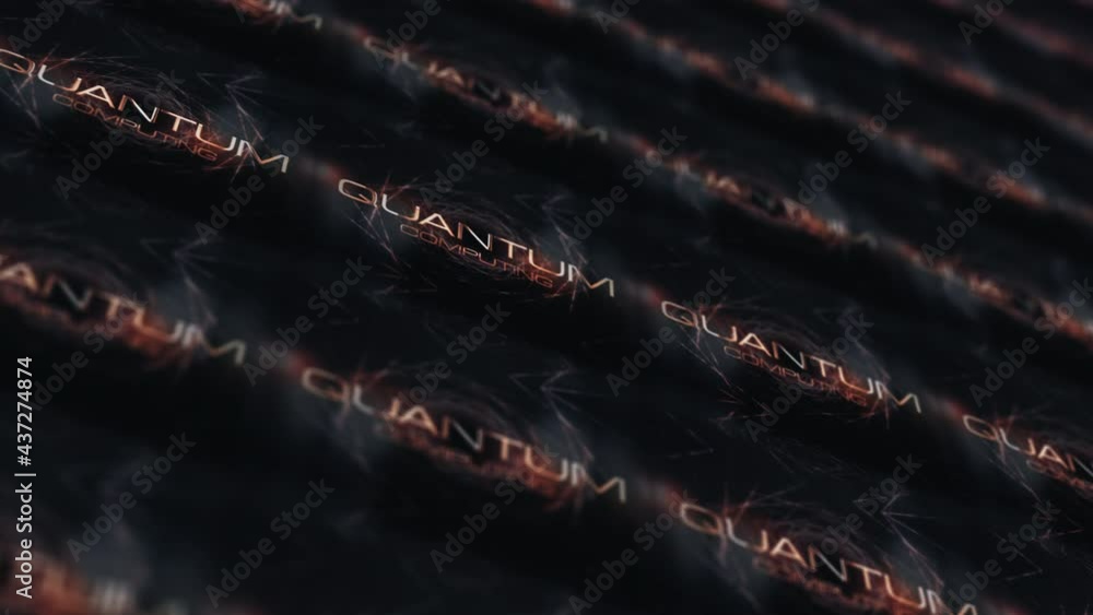 Quantum Computing Futuristic Tile Matrix Pattern on LED wall Concept ...