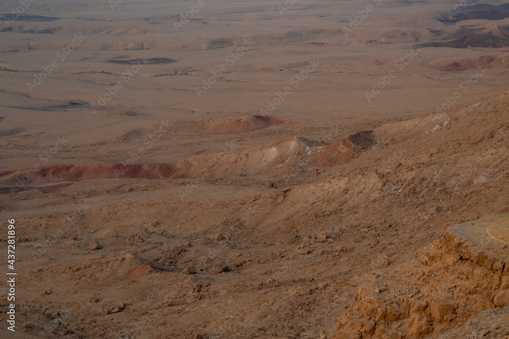 Makhtesh (crater) Ramon, is a geological landform of a large erosion ...