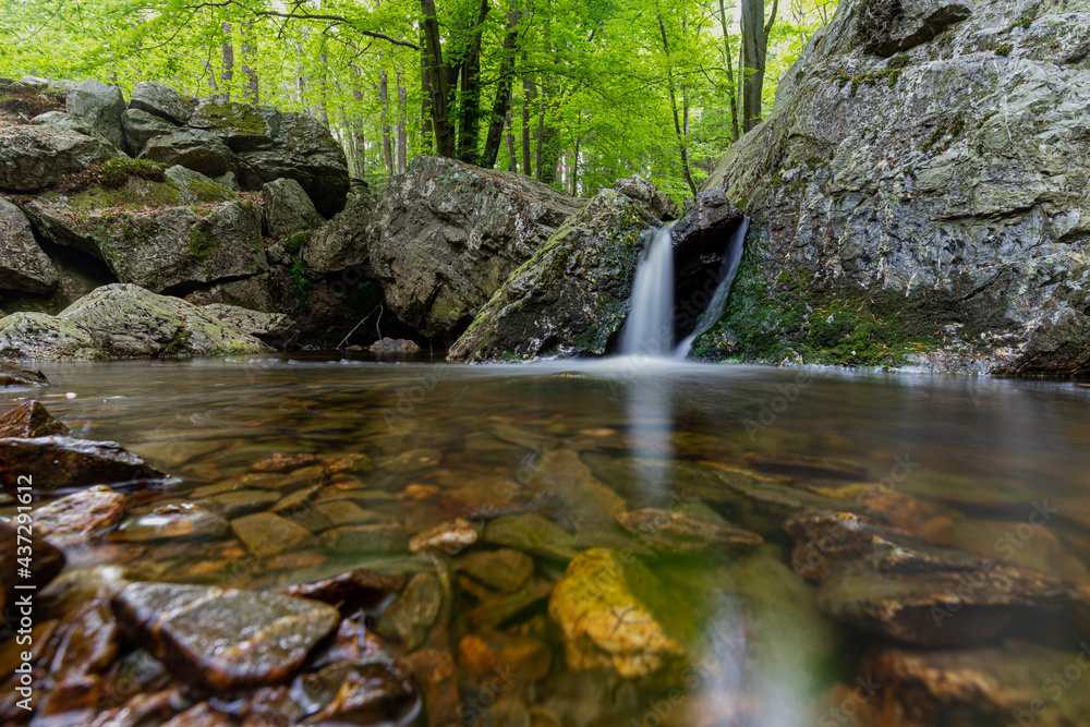 Statte river in the Belgium Ardennes is a small river full of cascades ...
