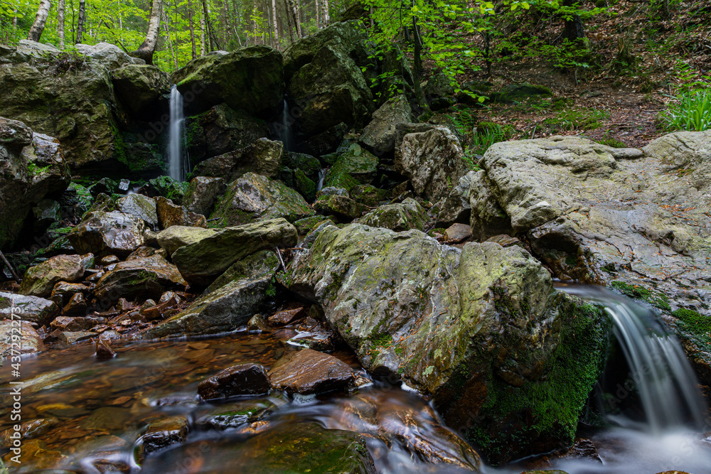 Statte river in the Belgium Ardennes is a small river full of cascades ...