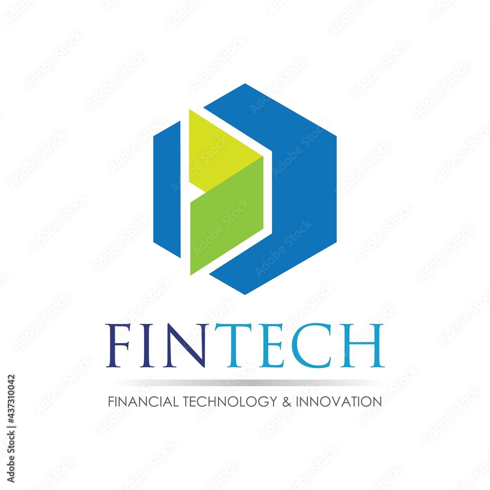 Modern logo concept design for fintech and digital finance technologies ...