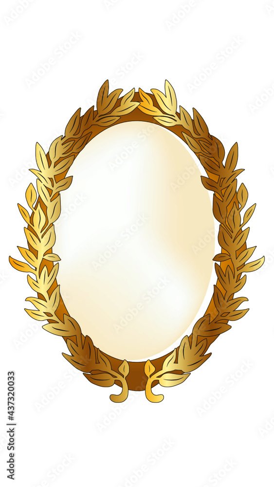 Laurel Leaf Frame Border Stock Vector | Adobe Stock