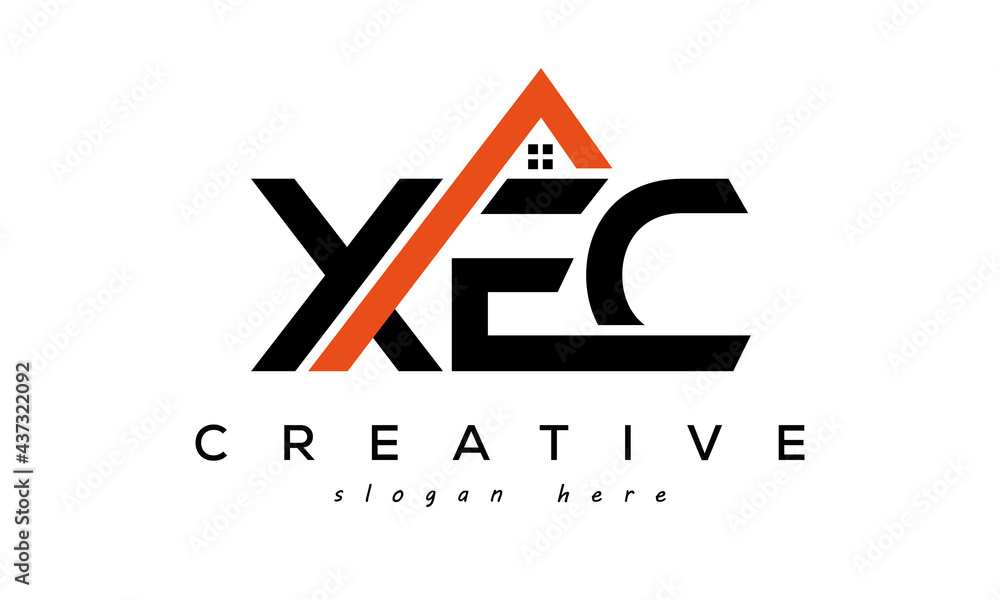 initial XEC letters real estate construction logo vector Stock Vector ...