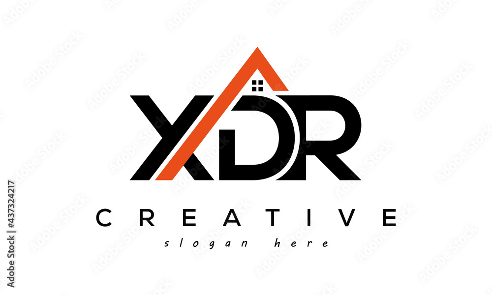initial XDR letters real estate construction logo vector Stock Vector ...