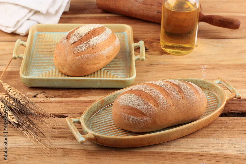 Japanese Milk Hearth Bread or Miruku Pan with Scoring like Rustic ...