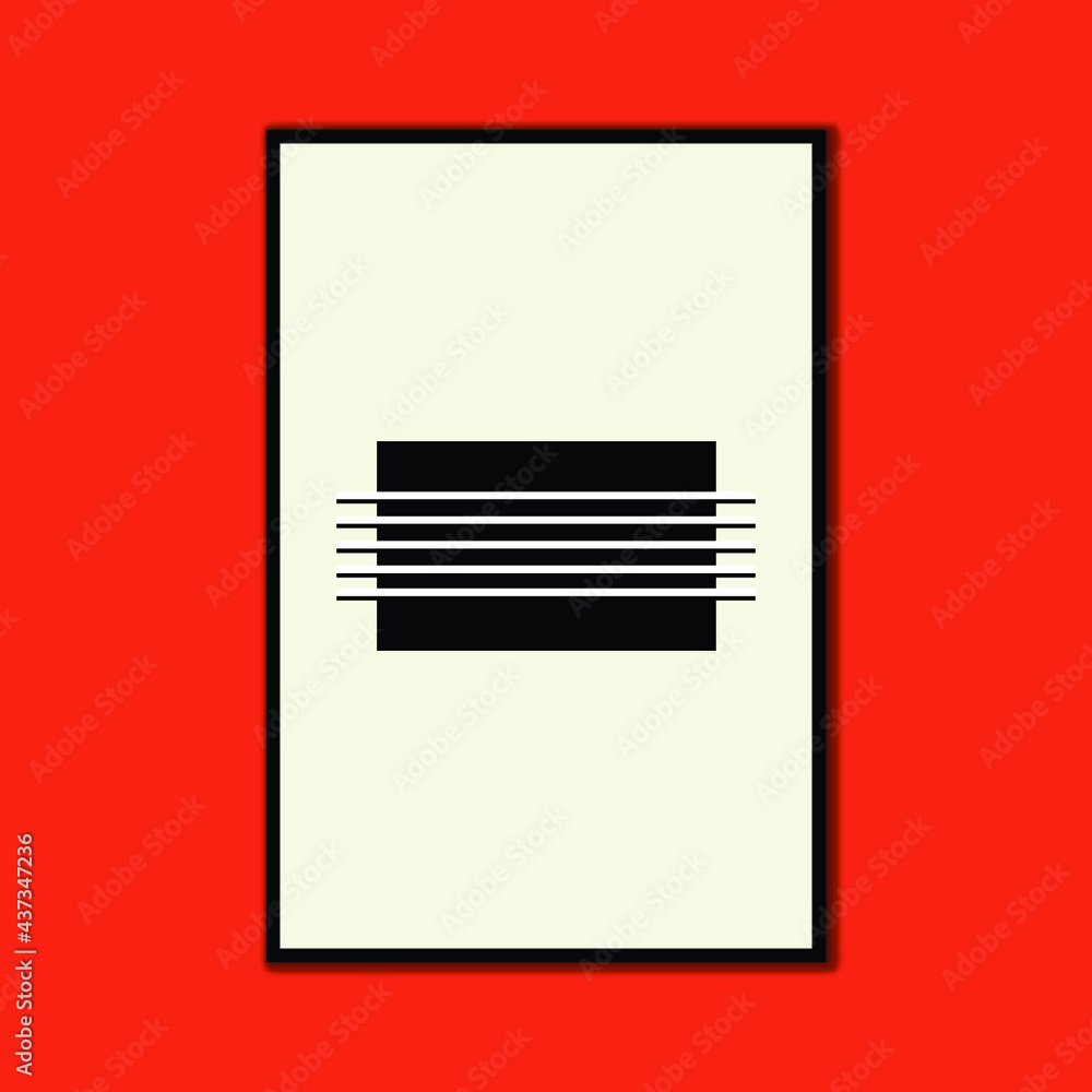 rectangle strip abstract contemporary aesthetic posters, wall art decor ...