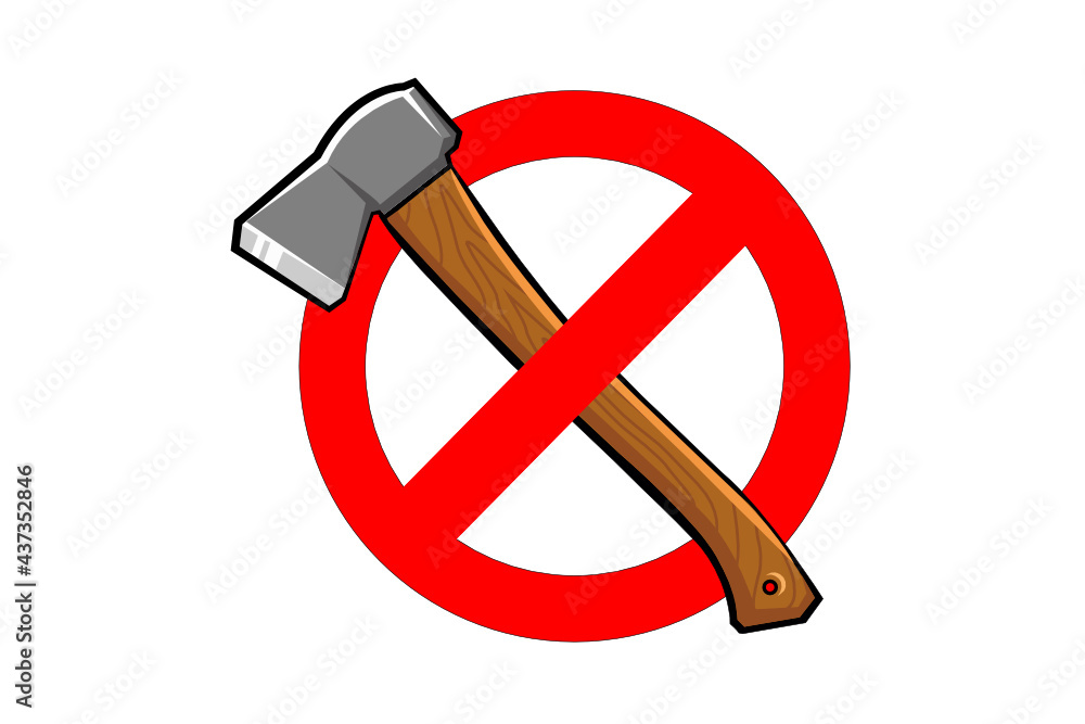 Stop Cutting Trees Sign Board Printable Template Stock Vector | Adobe Stock