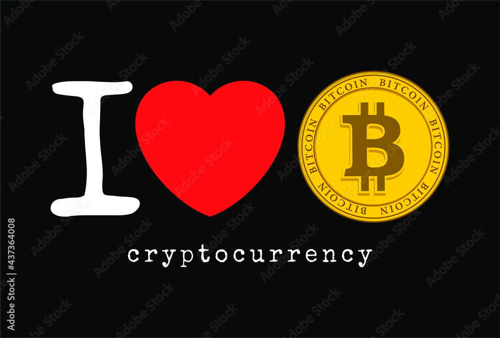 bitcoin cryptocurrency logo slogan t shirt design graphic vector Stock ...