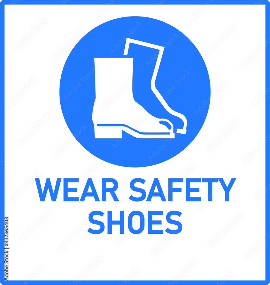 vector image of wearing safety shoes Stock Vector | Adobe Stock