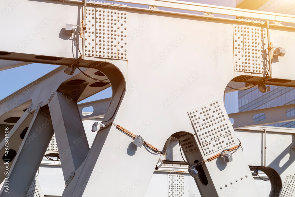 metal part of rivet joints of high load railway bridge construction ...