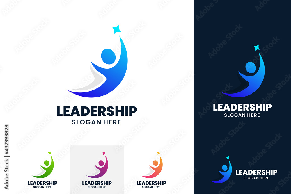 Success people logo template design. Leadership logo concept. Healthy ...