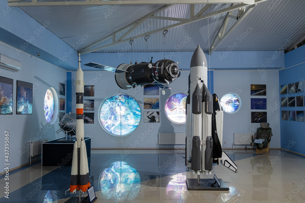 Museum of Cosmonautics and Aviation in Arkhipo-Osipovka. Models of ...