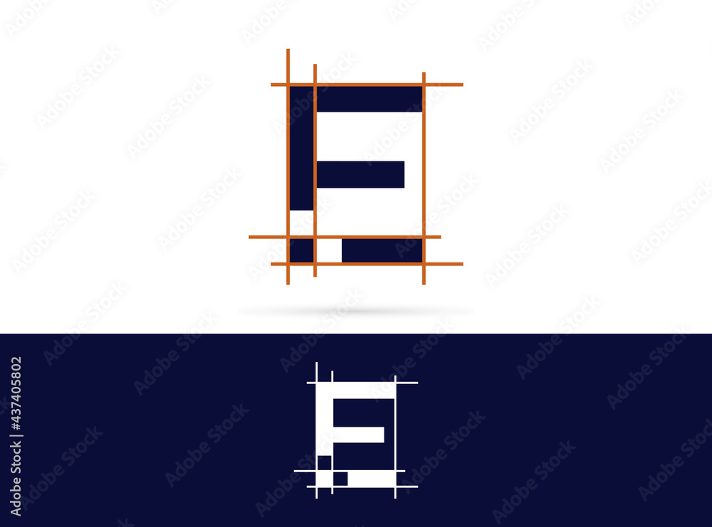 Letter E architecture logo design. Vector combination of construction ...