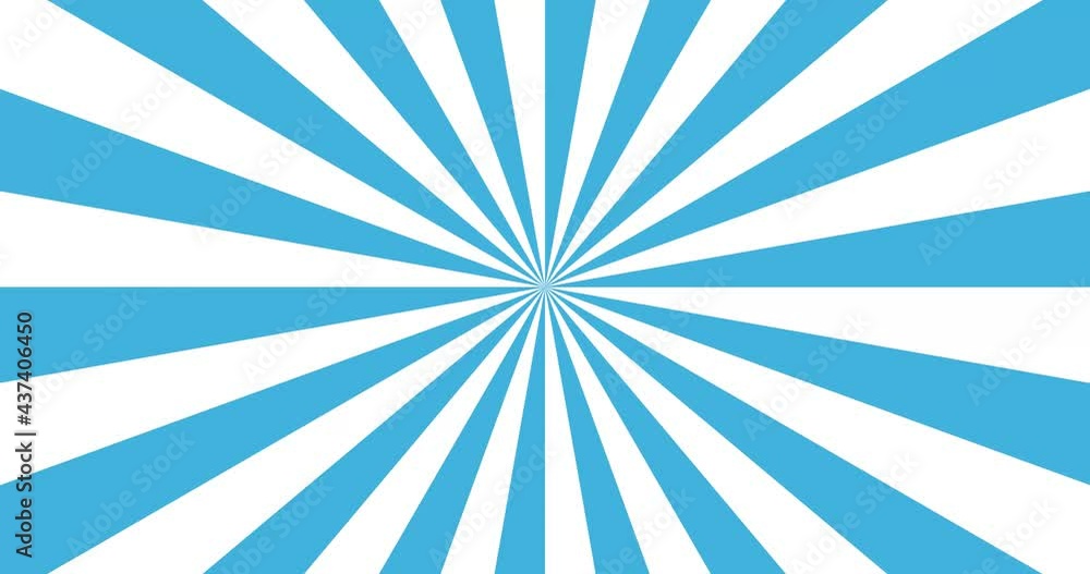 Sunburst background. Sunbeam animation in 4k. Sun rays in blue ...