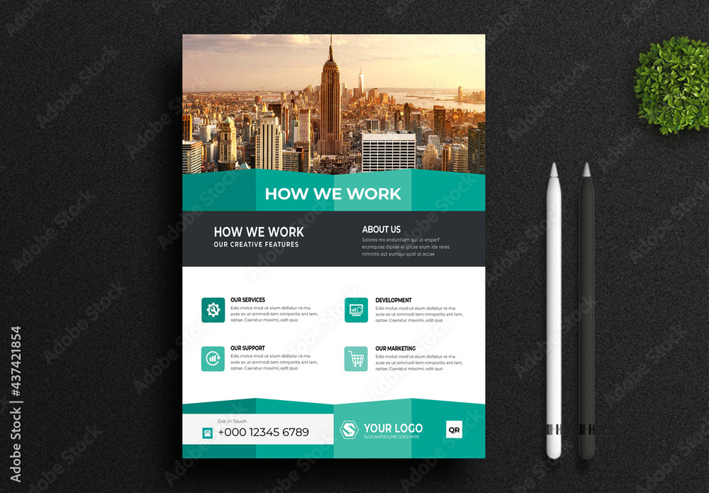 Paste Flyer Layout Stock テンプレート | Adobe Stock