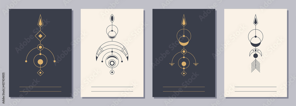 Set of flyers, posters, placards, brochure design templates A6 size ...