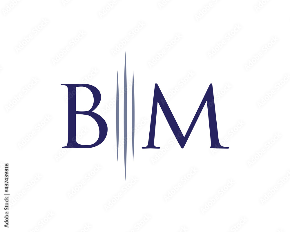 Initial BM logo, BM monogram, Letter BM logo for company, law, luxury ...