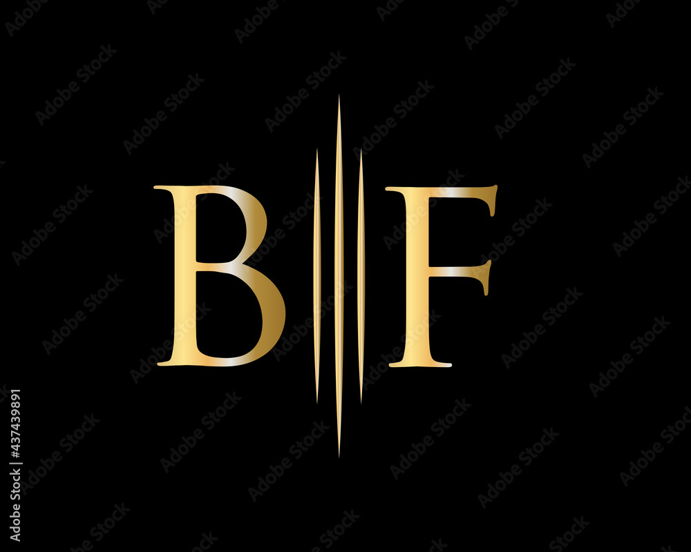 Letter BF logo, BF monogram, Initial BF logo for company, law, luxury ...