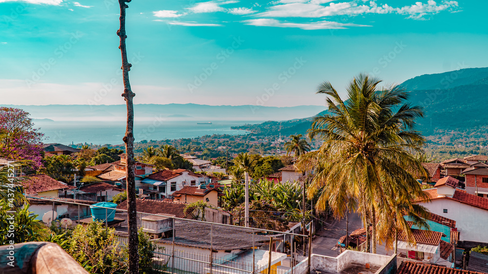 Paradise Tropical Island Town City Green Blue Landscape Nature Trees ...