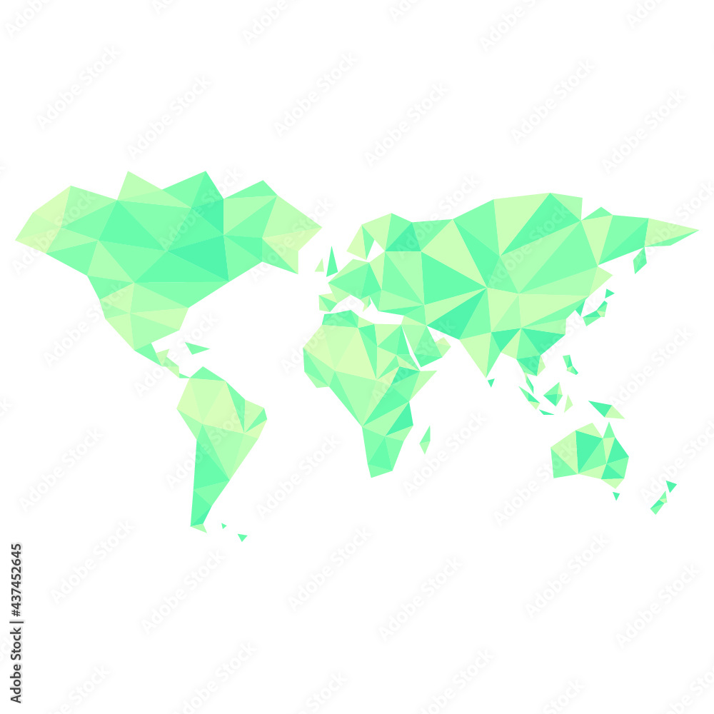 A digital vector map made from triangles to represent digital culture ...