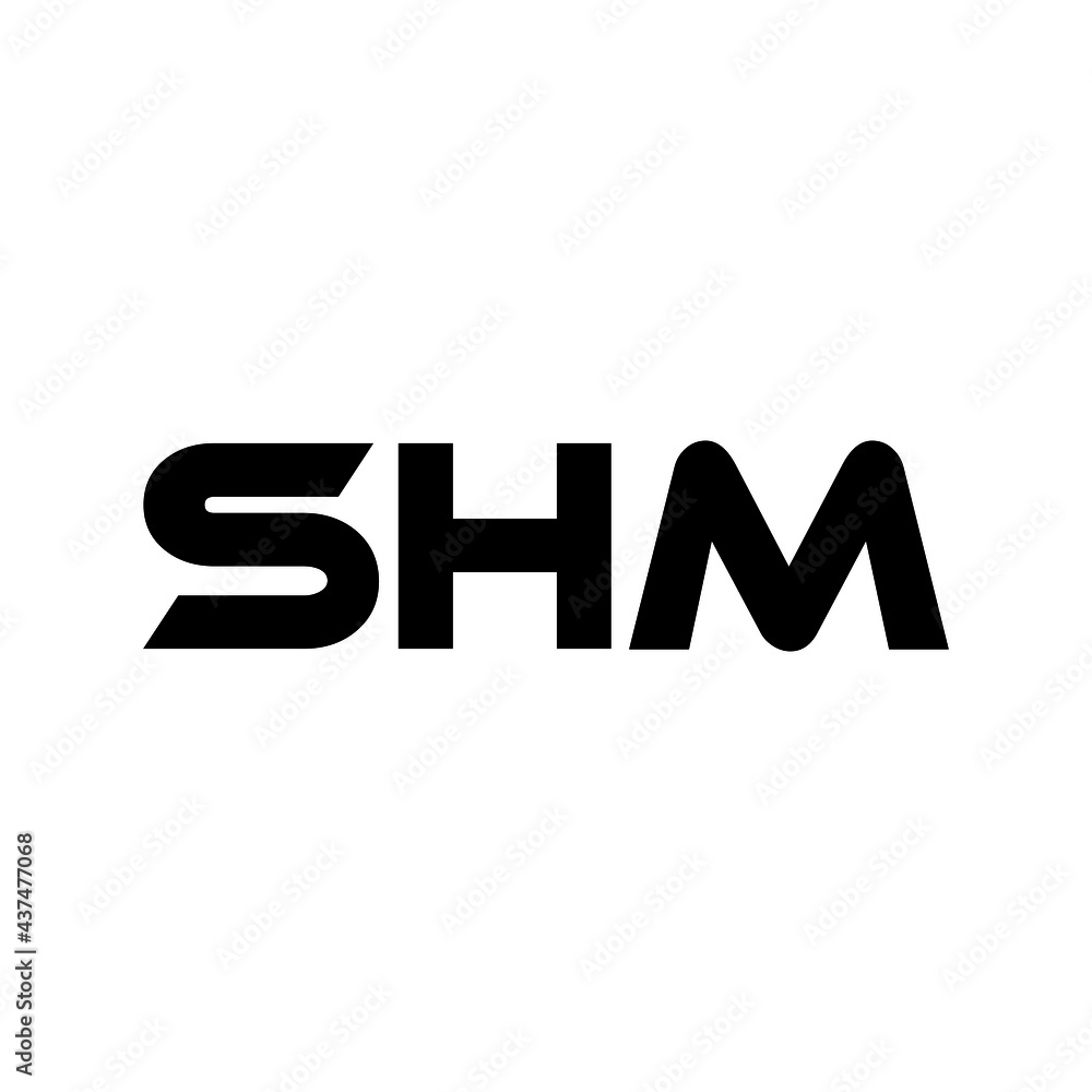 SHM letter logo design with white background in illustrator, vector ...