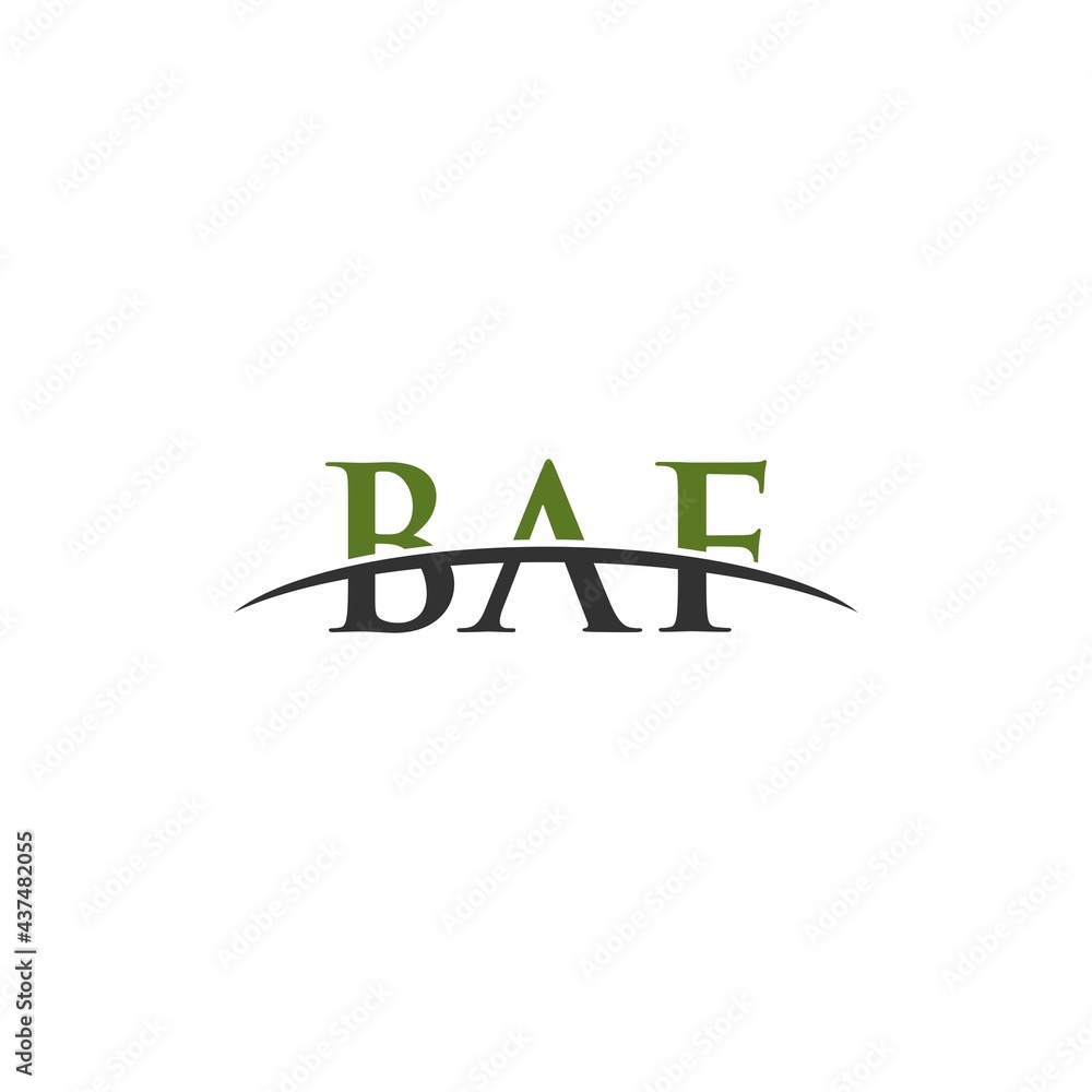 BAF initial swoosh horizon, letter logo designs corporate inspiration ...
