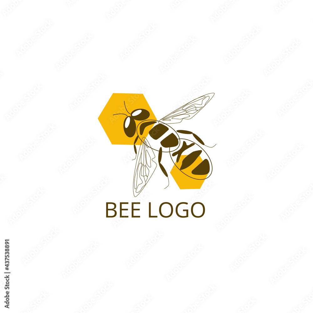 Bee Logo Design for Honey Production Company with Luxury Gold Color ...