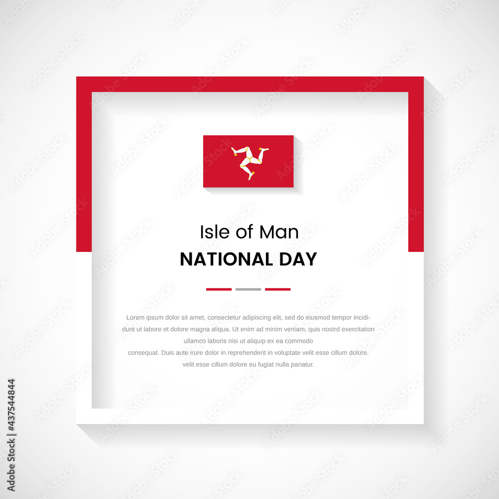 Abstract Isle of Man flag square frame stock illustration. Creative ...