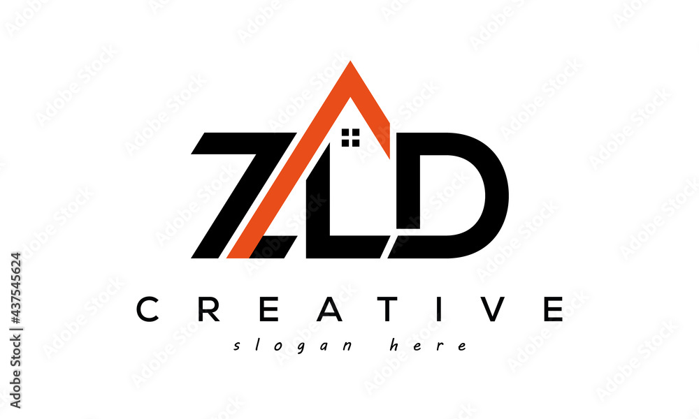 initial ZLD letters real estate construction logo vector Stock Vector ...