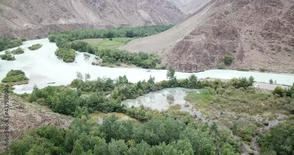 Video Stock Dam with large discharge pressure of the water. Water dam ...