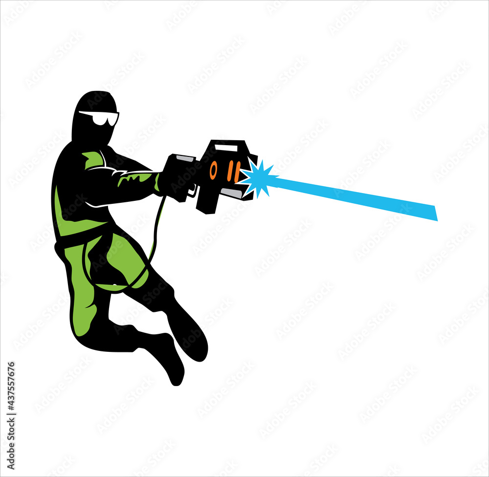 Laser tag game player design illustration vector eps format , suitable ...