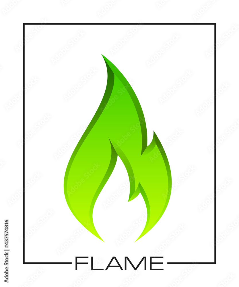 Flammable symbol. Icon with picture flame of fire. Highly flammable ...