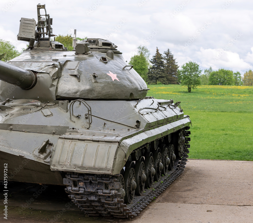 Russian heavy tank T-10 from the times of the 50s Stock Photo | Adobe Stock