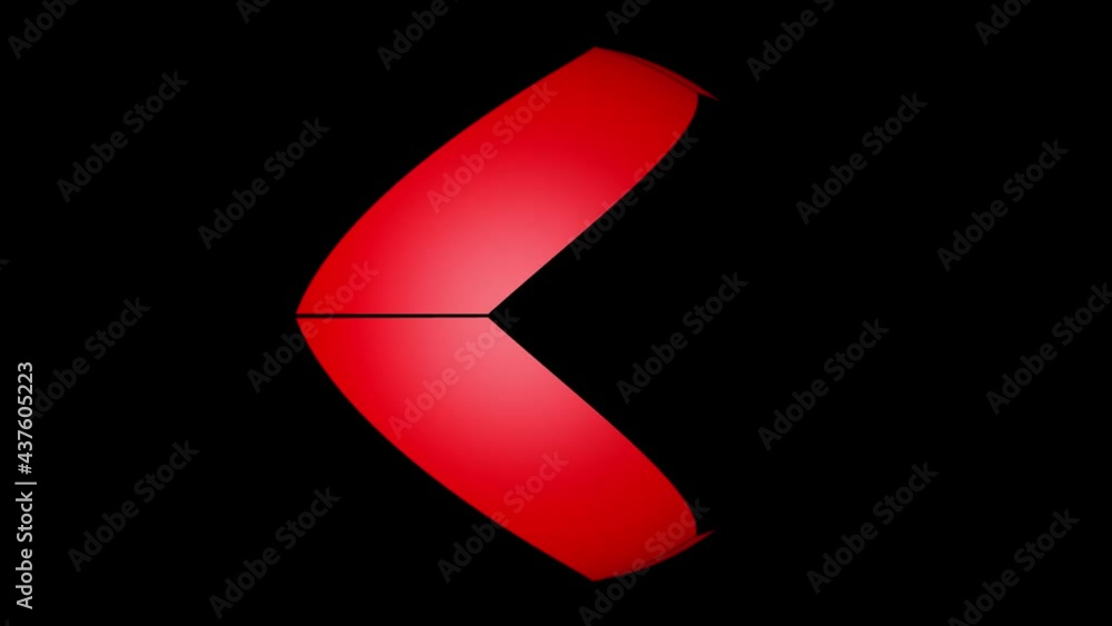 Looping red circle animation on a black background. Looped video ...