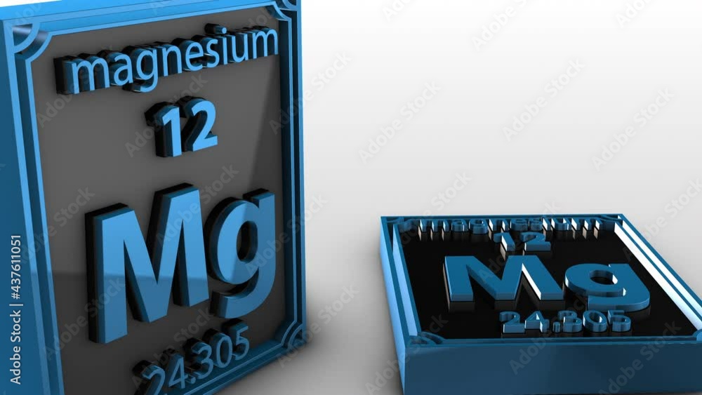 Periodic Table Of Elements - Magnesium - Mg - 3d animation model on a ...