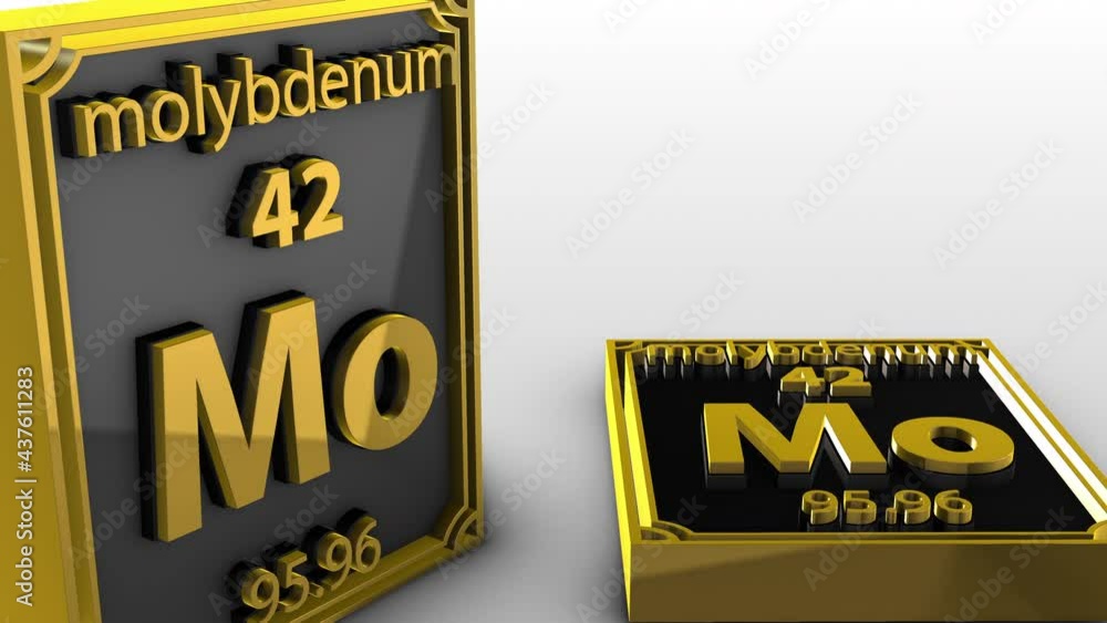Periodic Table Of Elements - molybdenum - Mo - 3d animation model on a ...
