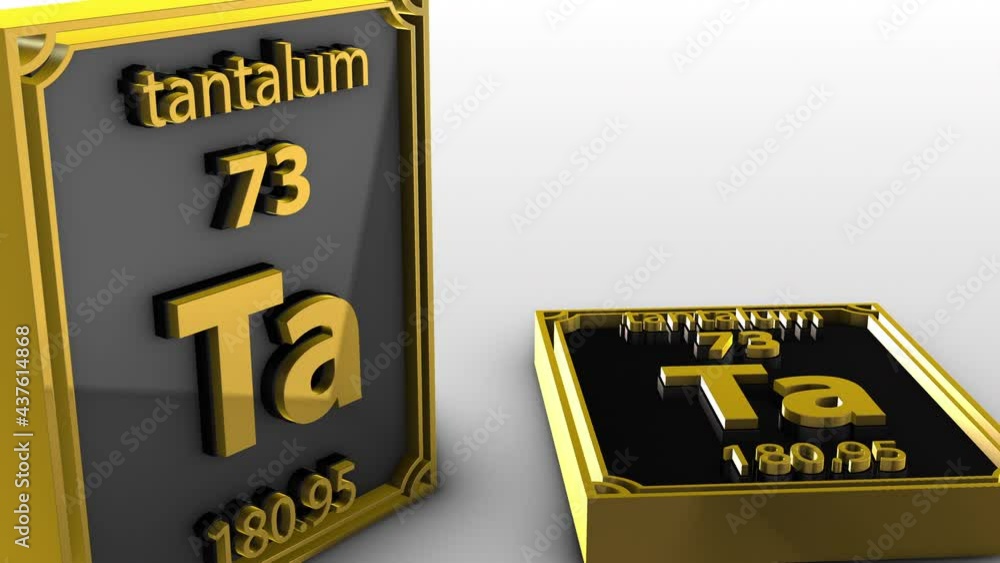 Periodic Table Of Elements - tantalum - Ta - 3d animation model on a ...