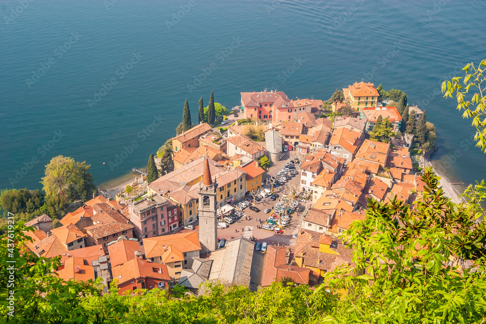 Lake Como in the north of Italy, Province of Lecco. Varenna beautiful ...