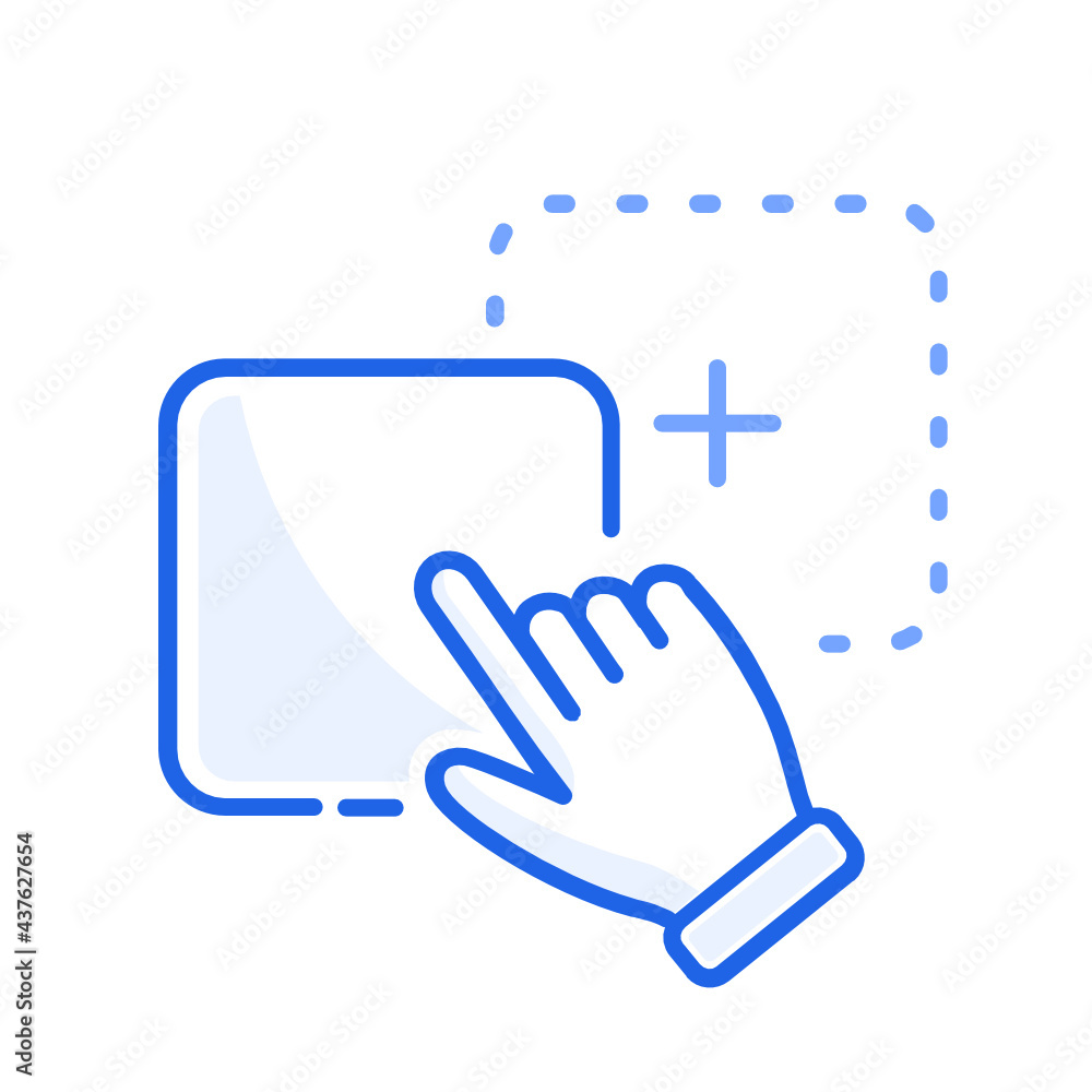 drag and drop tool outline icon Stock Vector | Adobe Stock