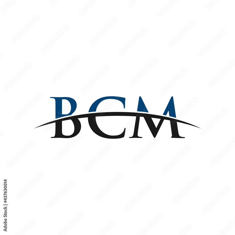 BCM initial swoosh horizon, letter logo designs corporate inspiration ...
