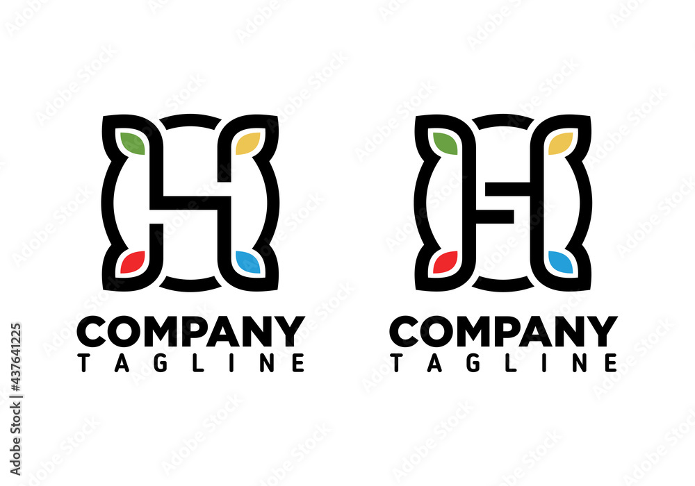 Letter H Nature Logo Design Illustration vector eps format , suitable ...