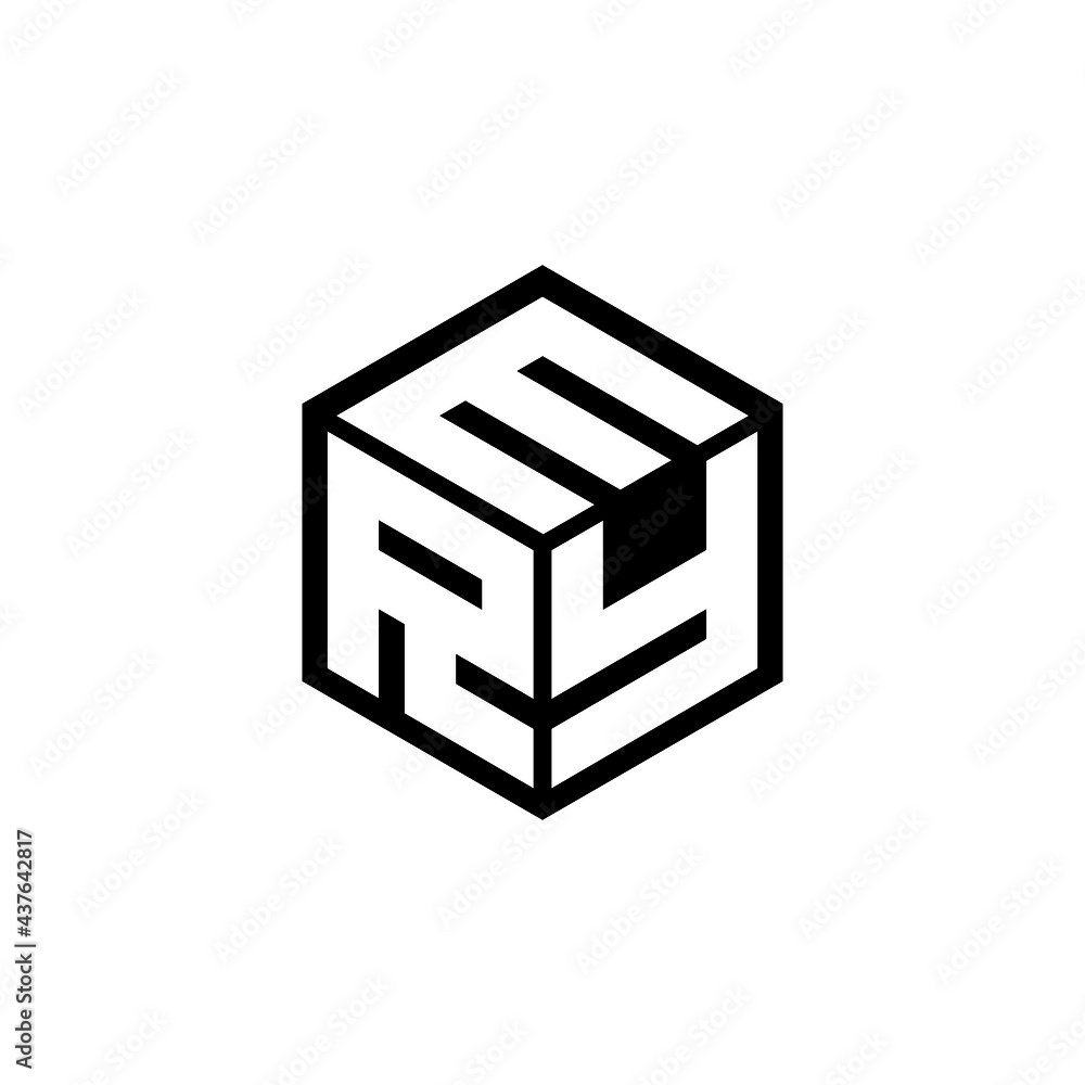 RYM letter logo design with white background in illustrator, vector ...