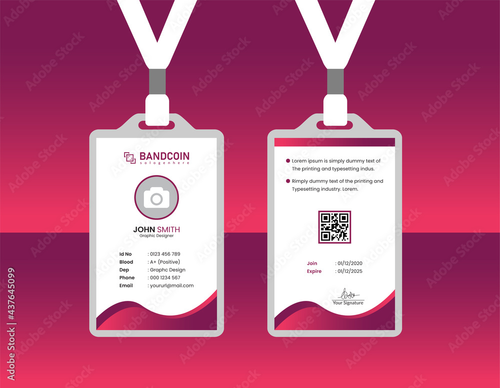 id card design, office id card design, agency id card design template ...